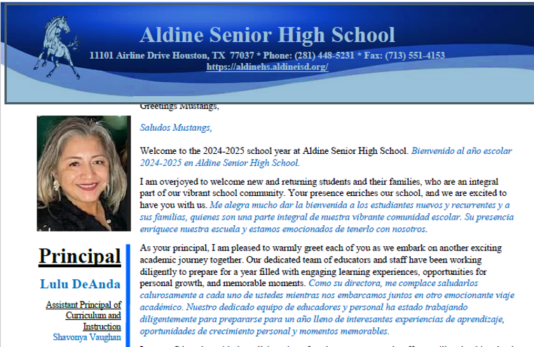 Welcome Back 2024-2025! – Aldine High School